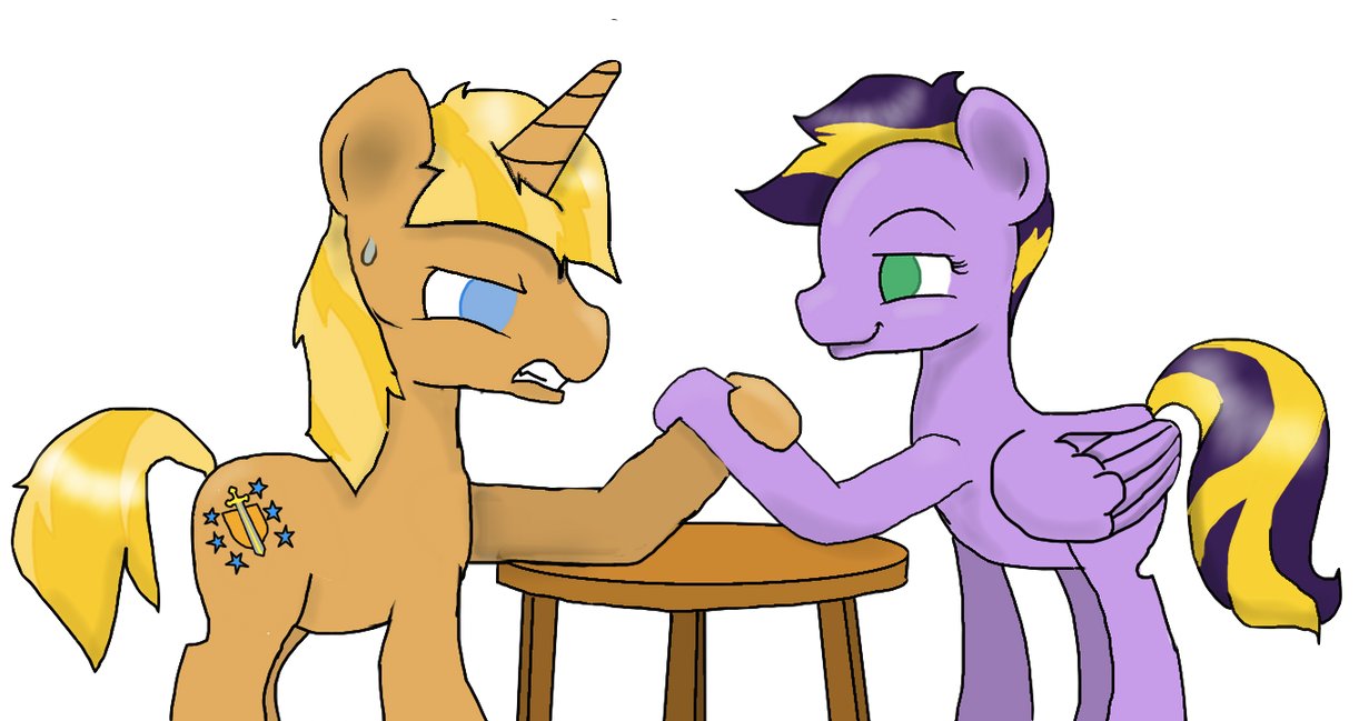 Arm wrestle by GummyTheMlpAlligator on DeviantArt