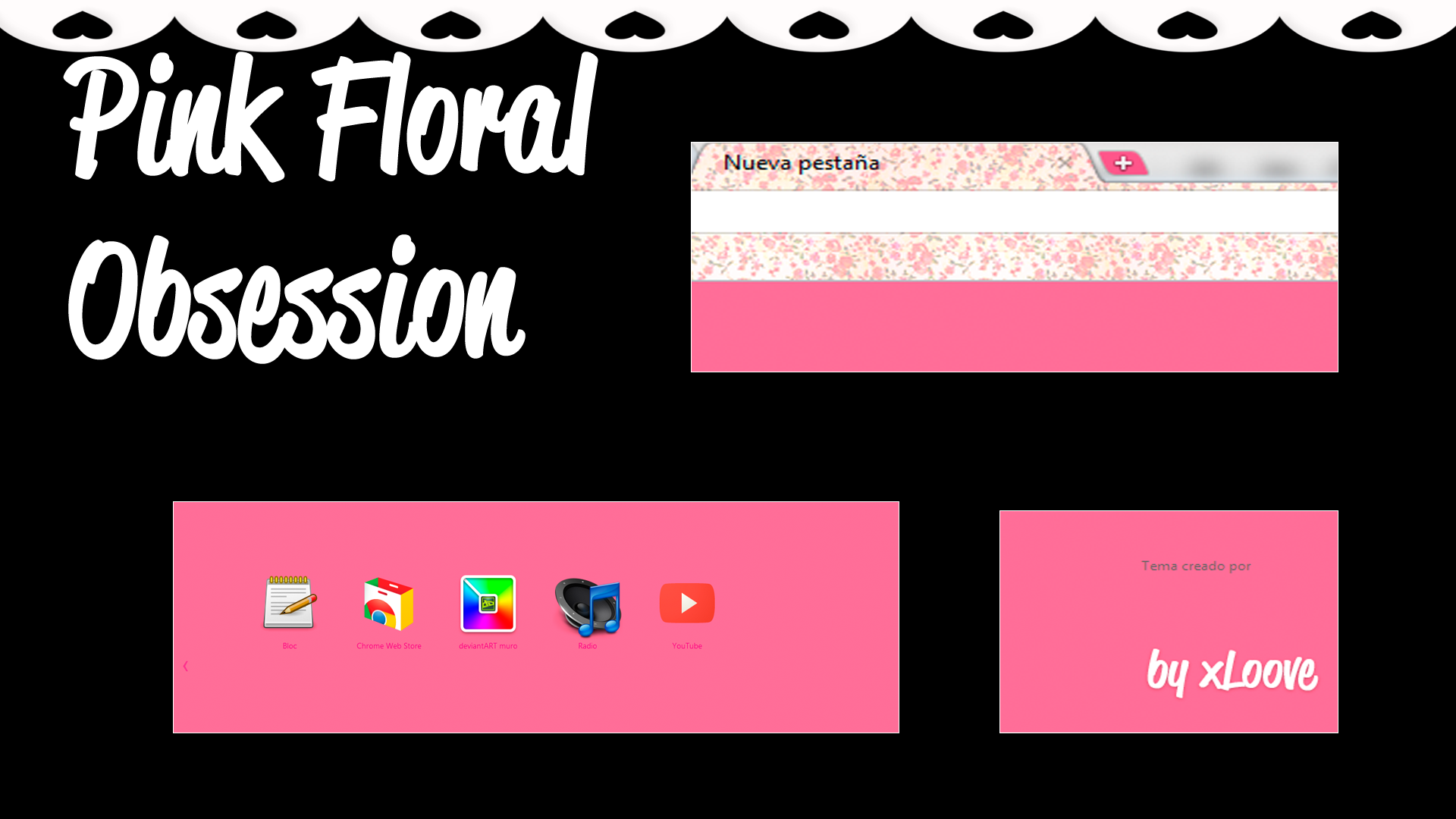 Floral Pink Obsession - Google Chrome Theme by xLoove on DeviantArt