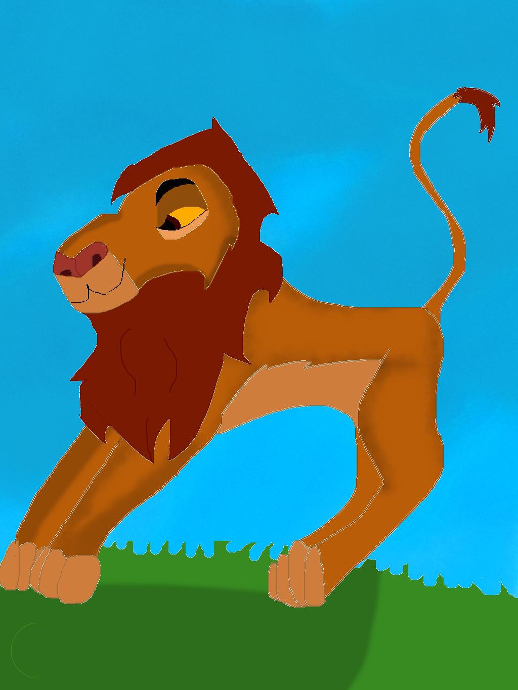 Simba Sketch COMPLETE by SadieMutt on DeviantArt