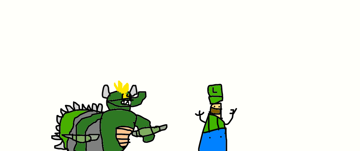 king koopa angry meet luigl shows by isaacpaiva on DeviantArt