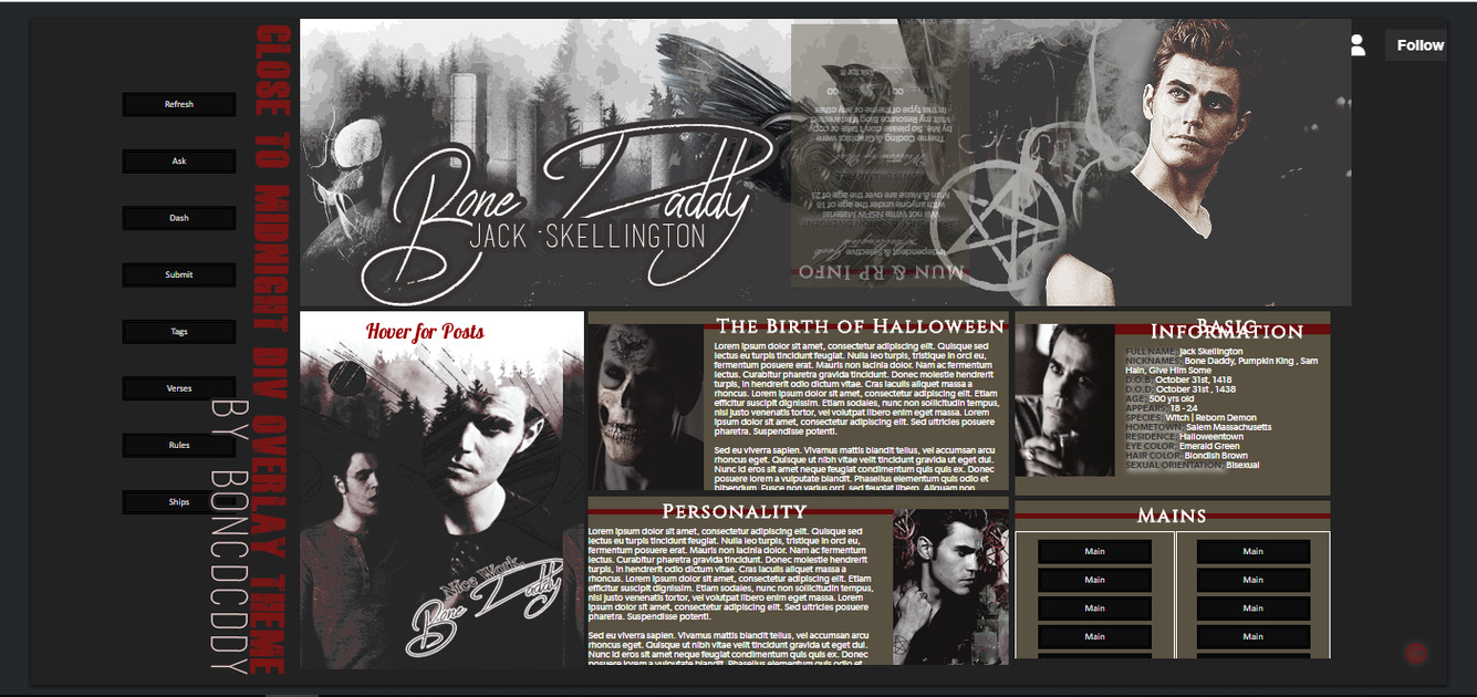Rp.me Inspired Tumblr Theme by MartyrSalvatore on DeviantArt