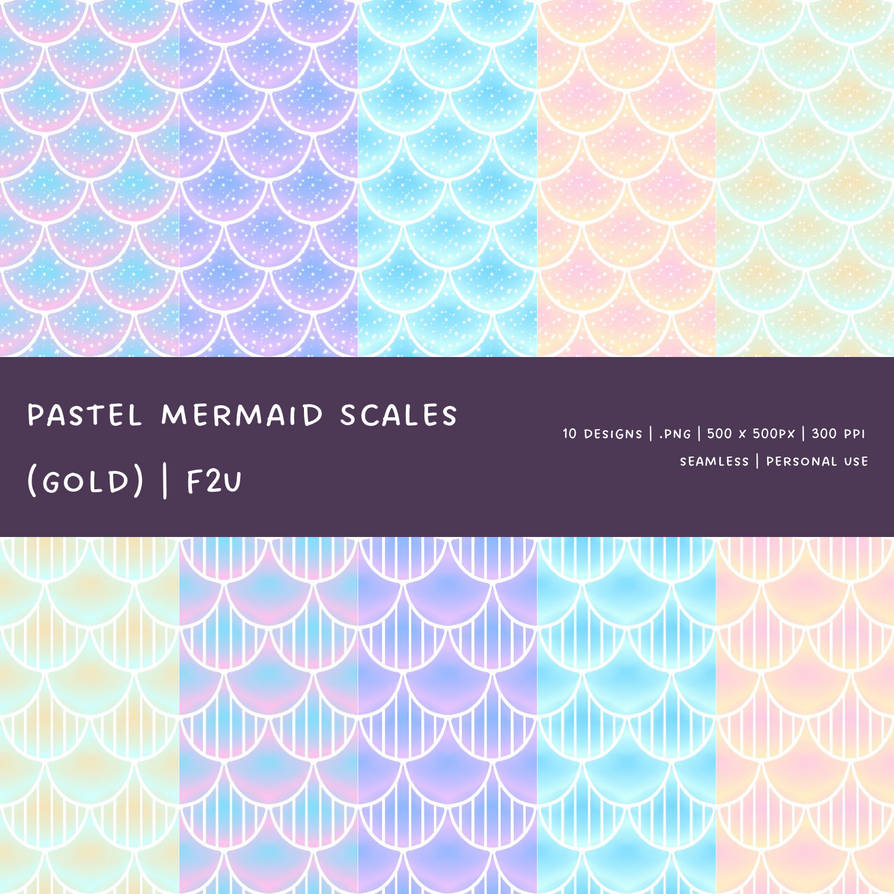 f2u | pattern | pastel mermaid scales (white) by SacriHeid on DeviantArt