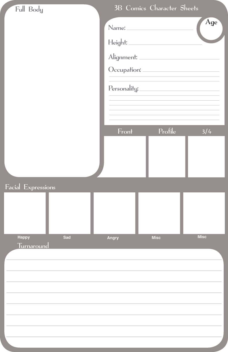 3B Comics Character sheets by chronicdoodler on DeviantArt