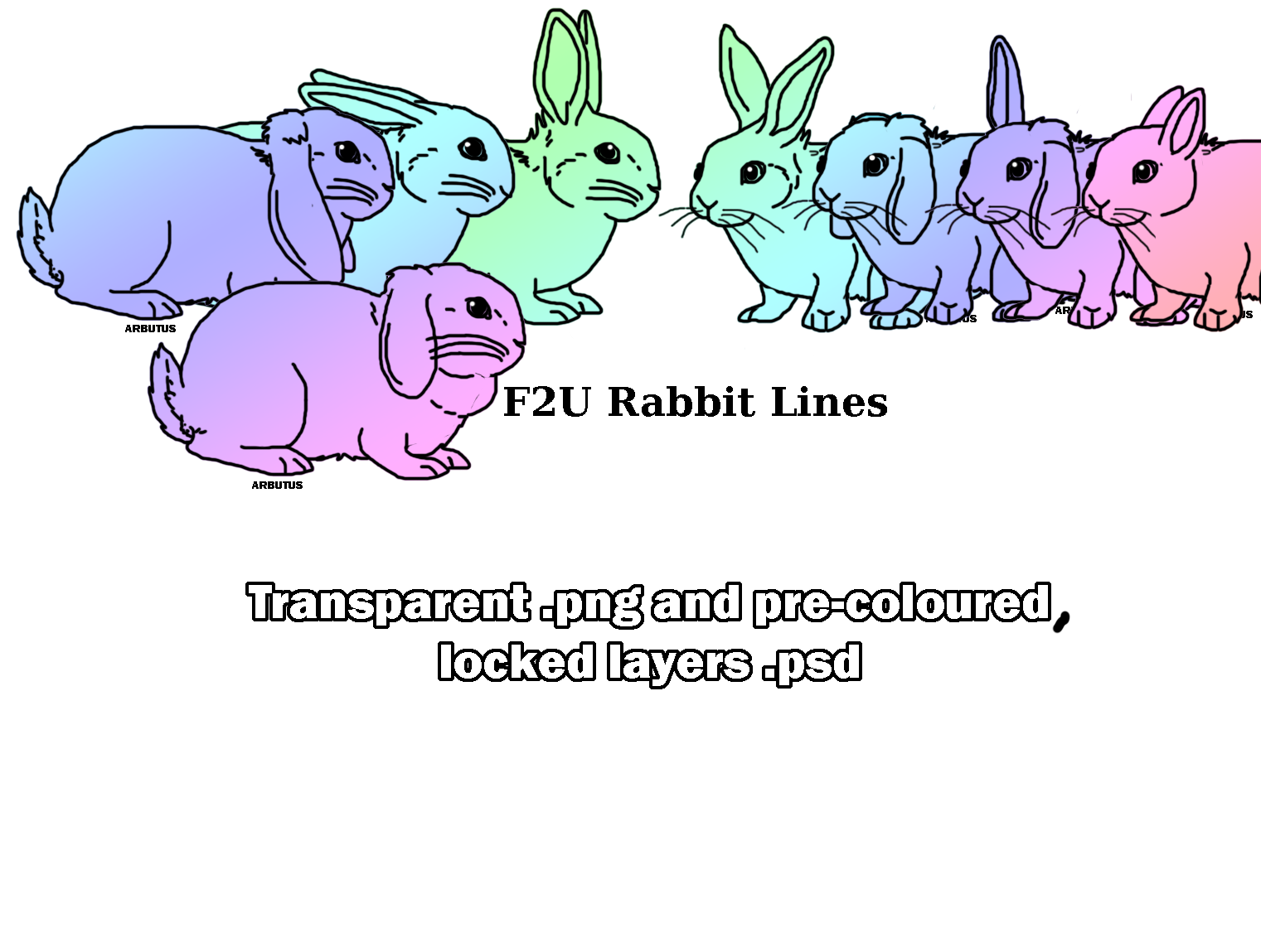 [F2U] Rabbit Bases by Arbutusridge on DeviantArt