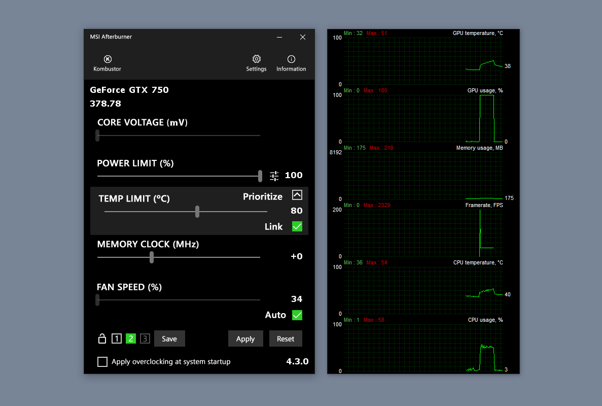 MSI Afterburner Modern UI Skin by andrei030 on DeviantArt