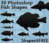 30 Photoshop Fish Shapes by Shapes4FREE on DeviantArt