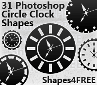 31 Photoshop Clock Shapes by Shapes4FREE on DeviantArt