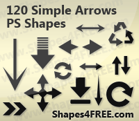 Arrows Photoshop Custom Shapes by Shapes4FREE on DeviantArt