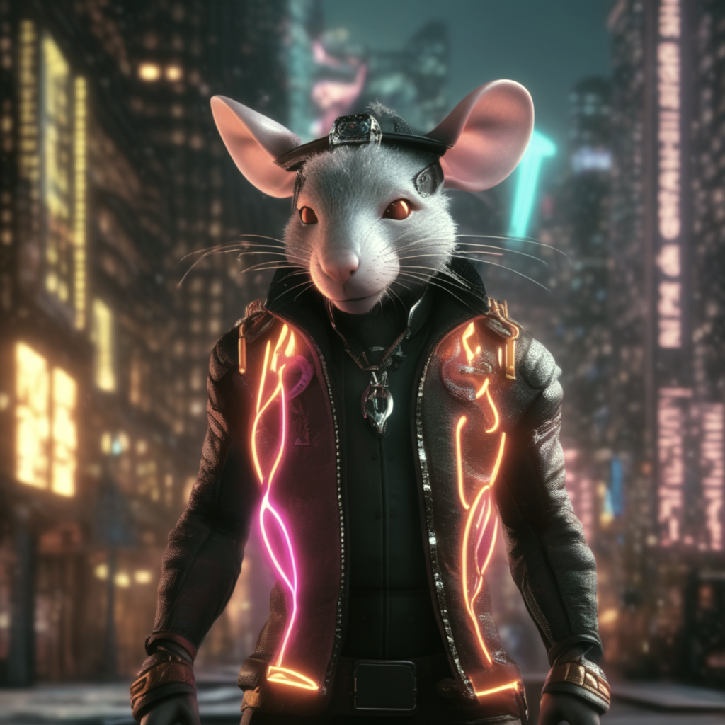 Neon Nightmare Rat Warrior Digital Art by handb7430 on DeviantArt