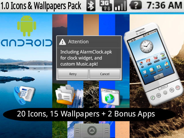 Android 1.0 Icons and Wallpapers BONUS Pack by styrofoamskull on DeviantArt
