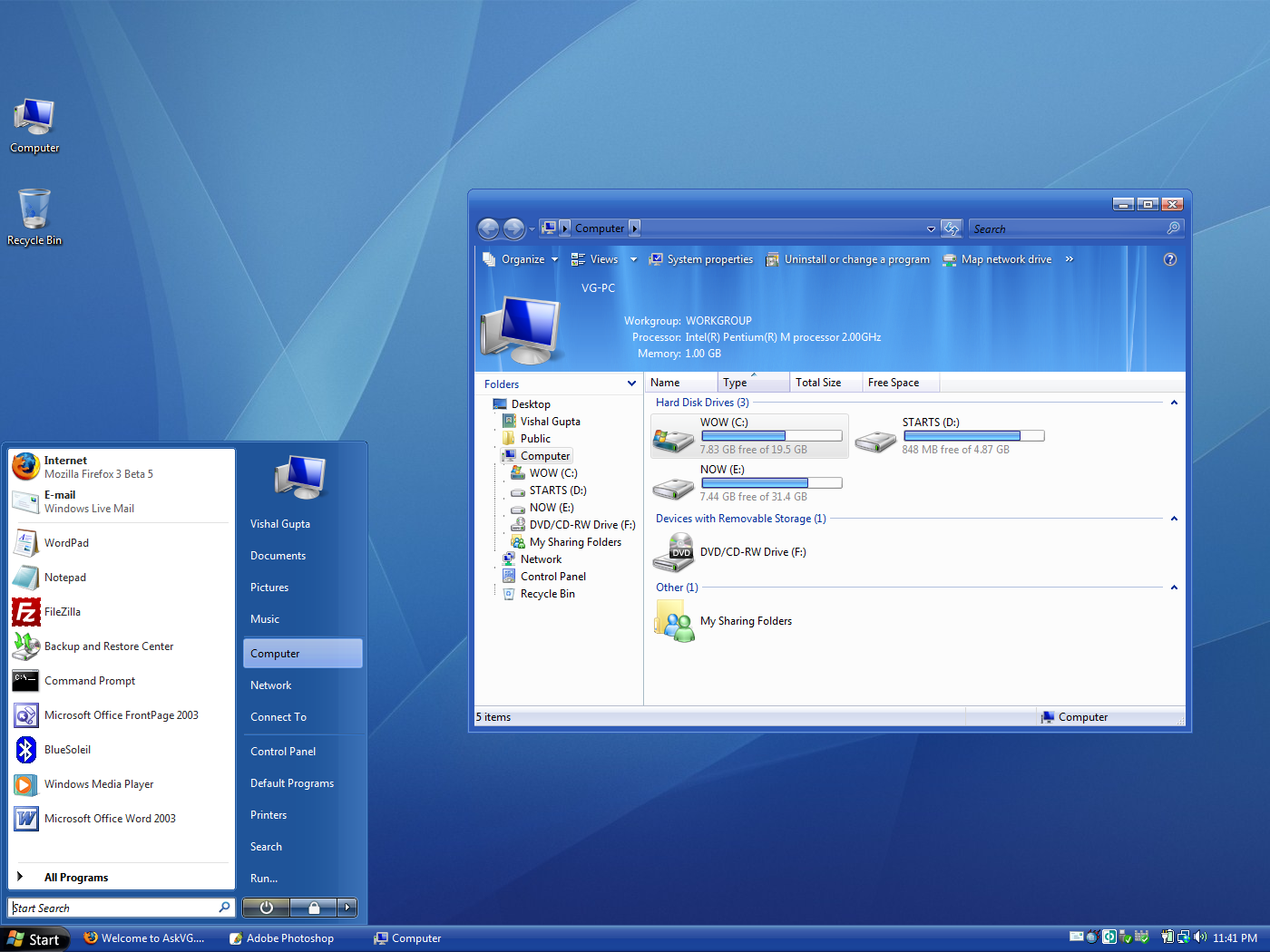 Vista Blue Refresh Theme by Vishal-Gupta on DeviantArt