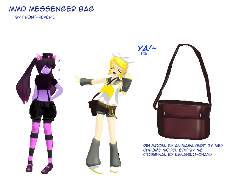 MMD Messenger bag DL by front-reverie on DeviantArt