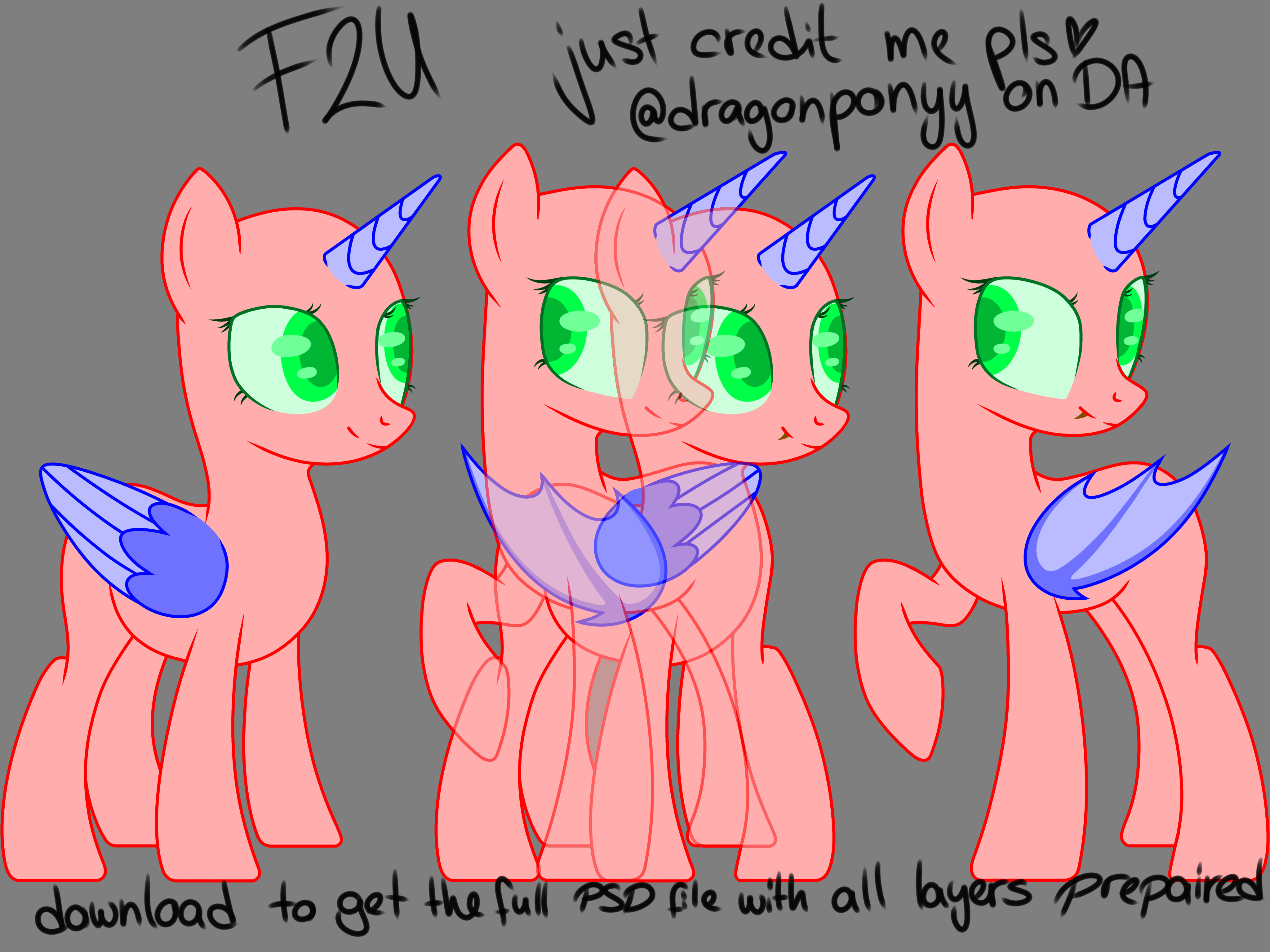 F2U base #4 by dragonponyy on DeviantArt
