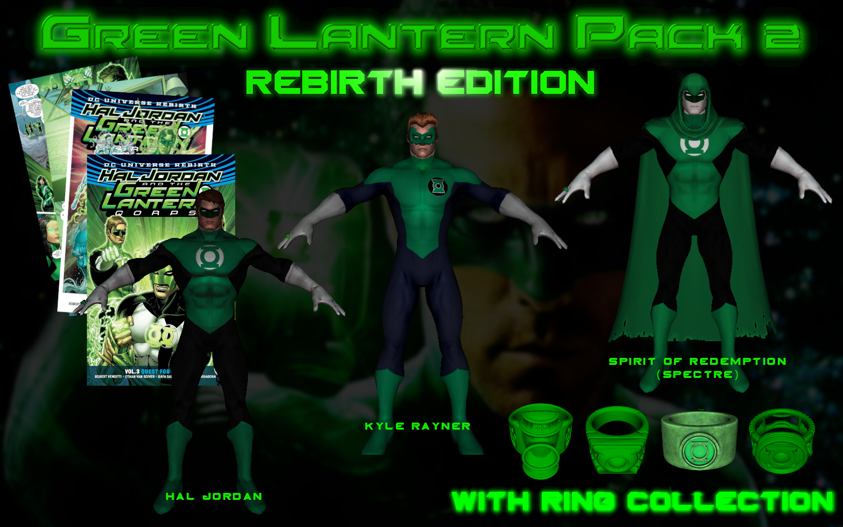 Green Lantern Pack 2-Rebirth Edition(FBX DOWNLOAD) by Honorsoft on ...