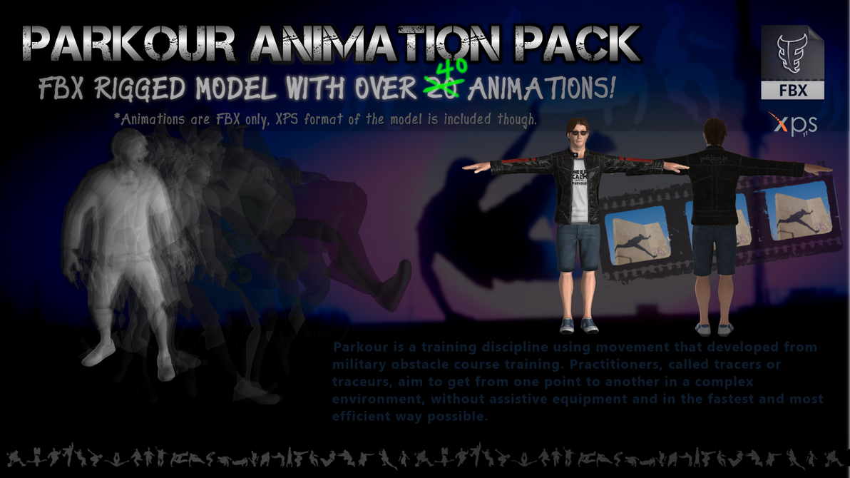 Parkour Model + Animation Pack (FBX XPS DOWNLOAD) by Honorsoft on ...