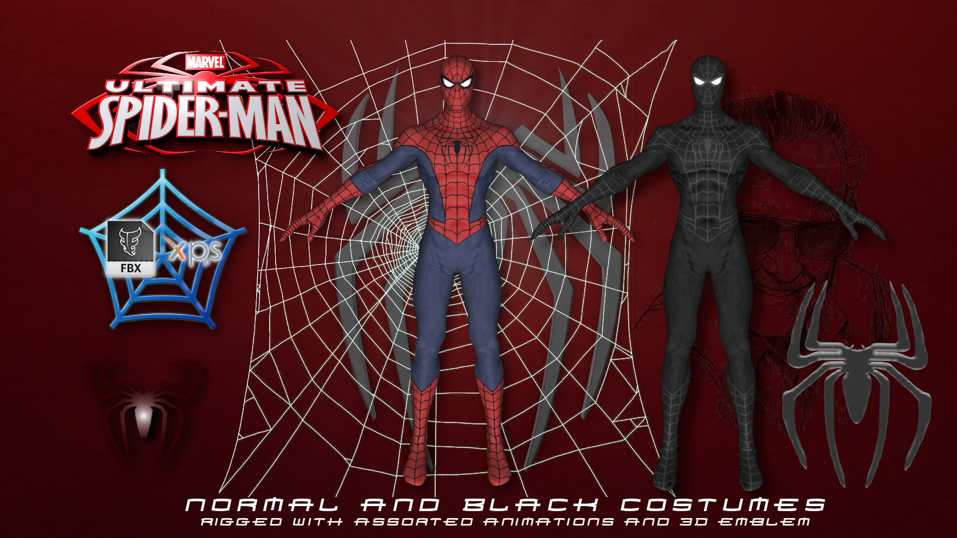 Spidey-Pack FBX XNALara Download by Honorsoft on DeviantArt