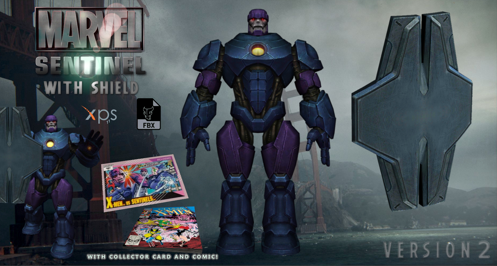 Sentinel With Shield Pack V2 (FBX XPS DOWNLOAD) by Honorsoft on DeviantArt