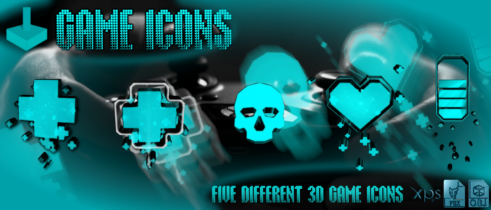 3D Game Icons Farpoint Pack (FBX XPS OBJ) DOWNLOAD by Honorsoft on ...