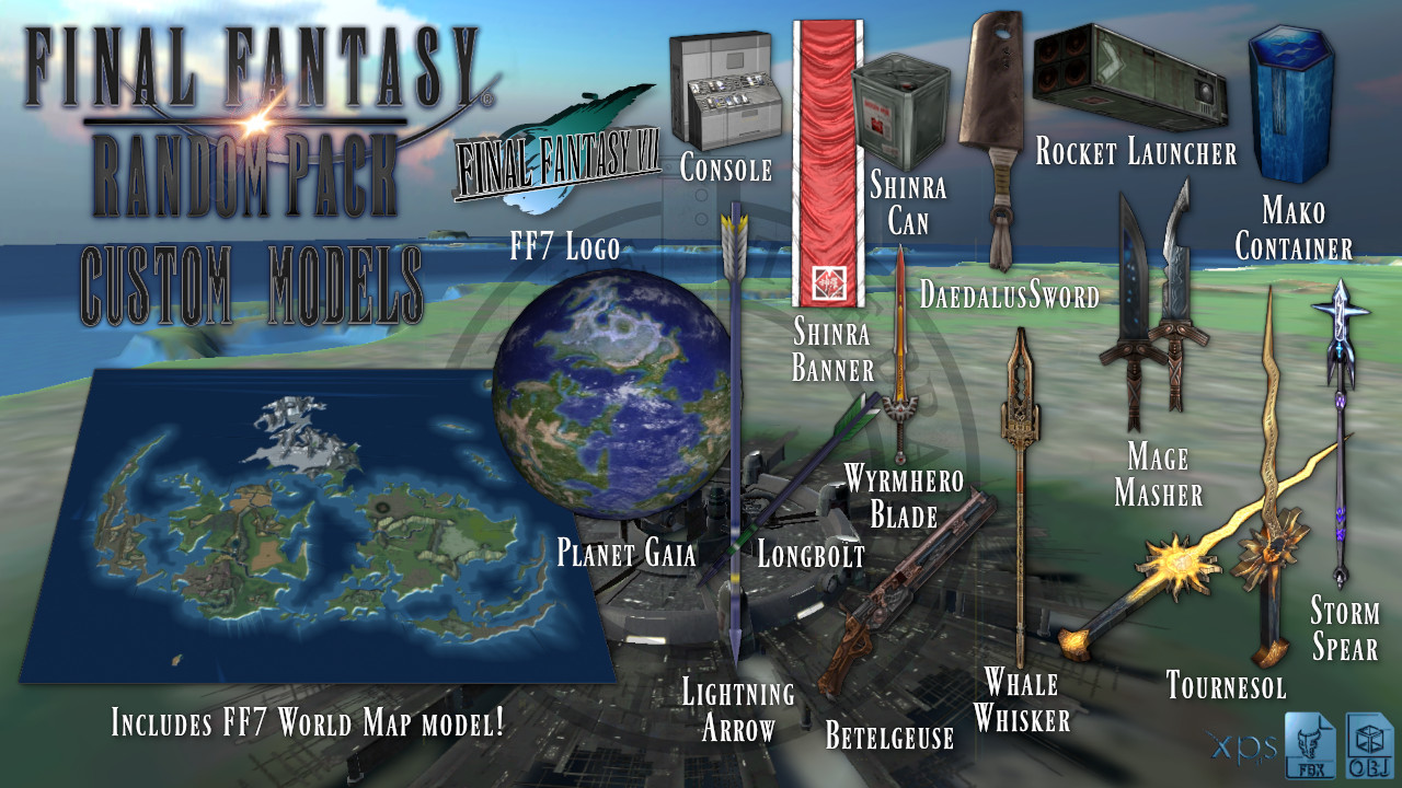 Final Fantasy Random Pack 2 (FBX XPS OBJ) DOWNLOAD by Honorsoft on ...