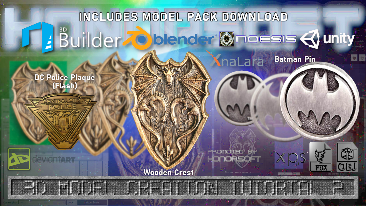 Free 3D Model Creation Tutorial 2 XPS FBX OBJ DL by Honorsoft on DeviantArt