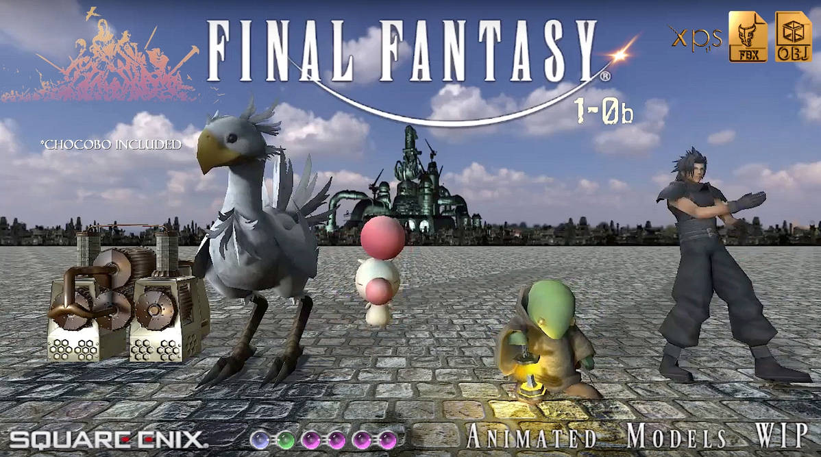 FF Animation WIP WhiteChocobo FBX XPS DOWNLOAD by Honorsoft on DeviantArt