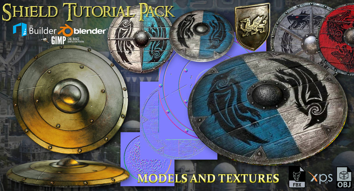 Shield Model Tutorial (FBX XPS OBJ) DOWNLOAD by Honorsoft on DeviantArt