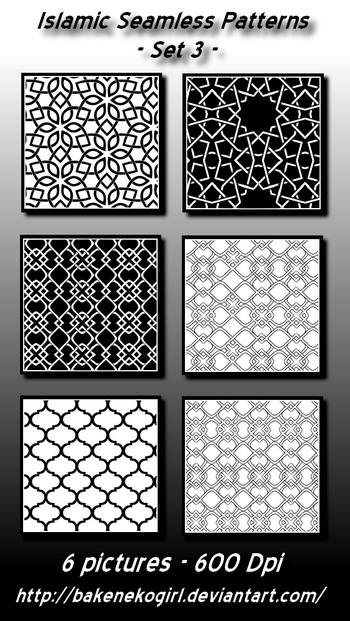 Islamic Seamless Patterns - Set 3 by bakenekogirl on DeviantArt