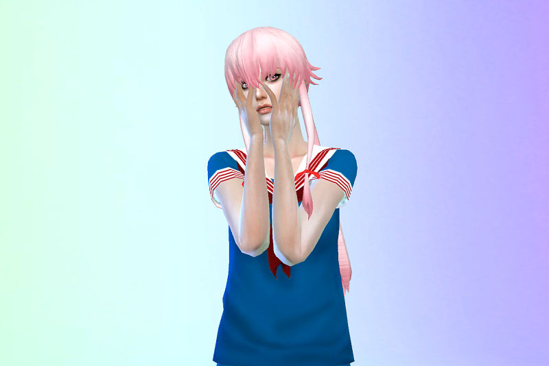 UPDATED - Yandere Sim to The Sims 4: Yuno's Hair by We1rdUsername on ...