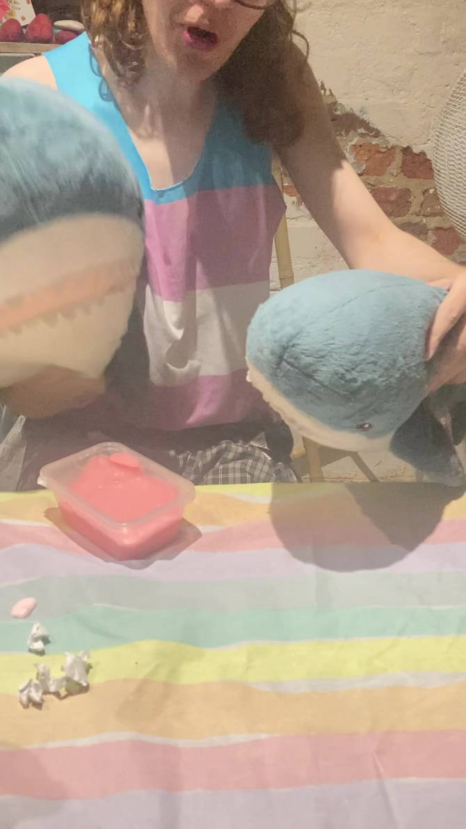 Sharks and Fluffy Slime by GeneralPrincessDaisy on DeviantArt