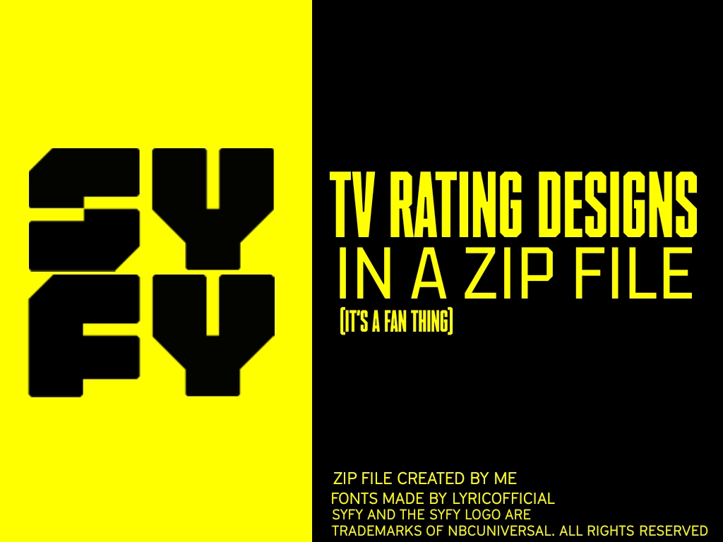 SYFY Rating Graphics IN A ZIP FILE! by UltralordSheenBoi on DeviantArt