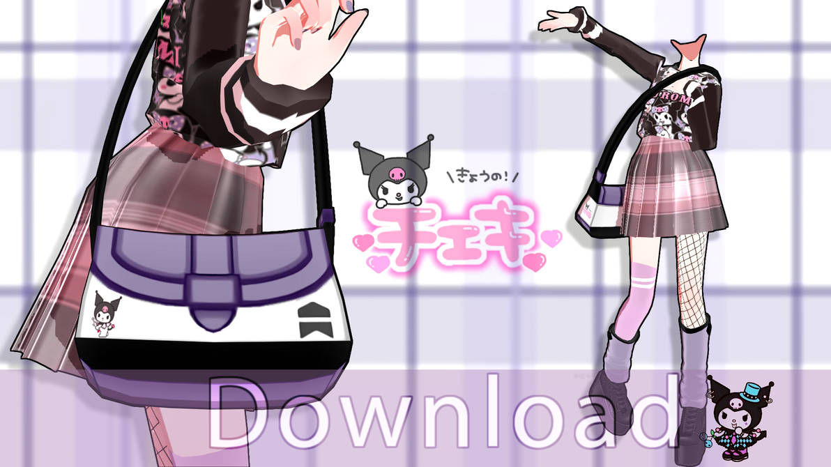 MMD outfit DL - Kuromi by Lbbbbbb on DeviantArt
