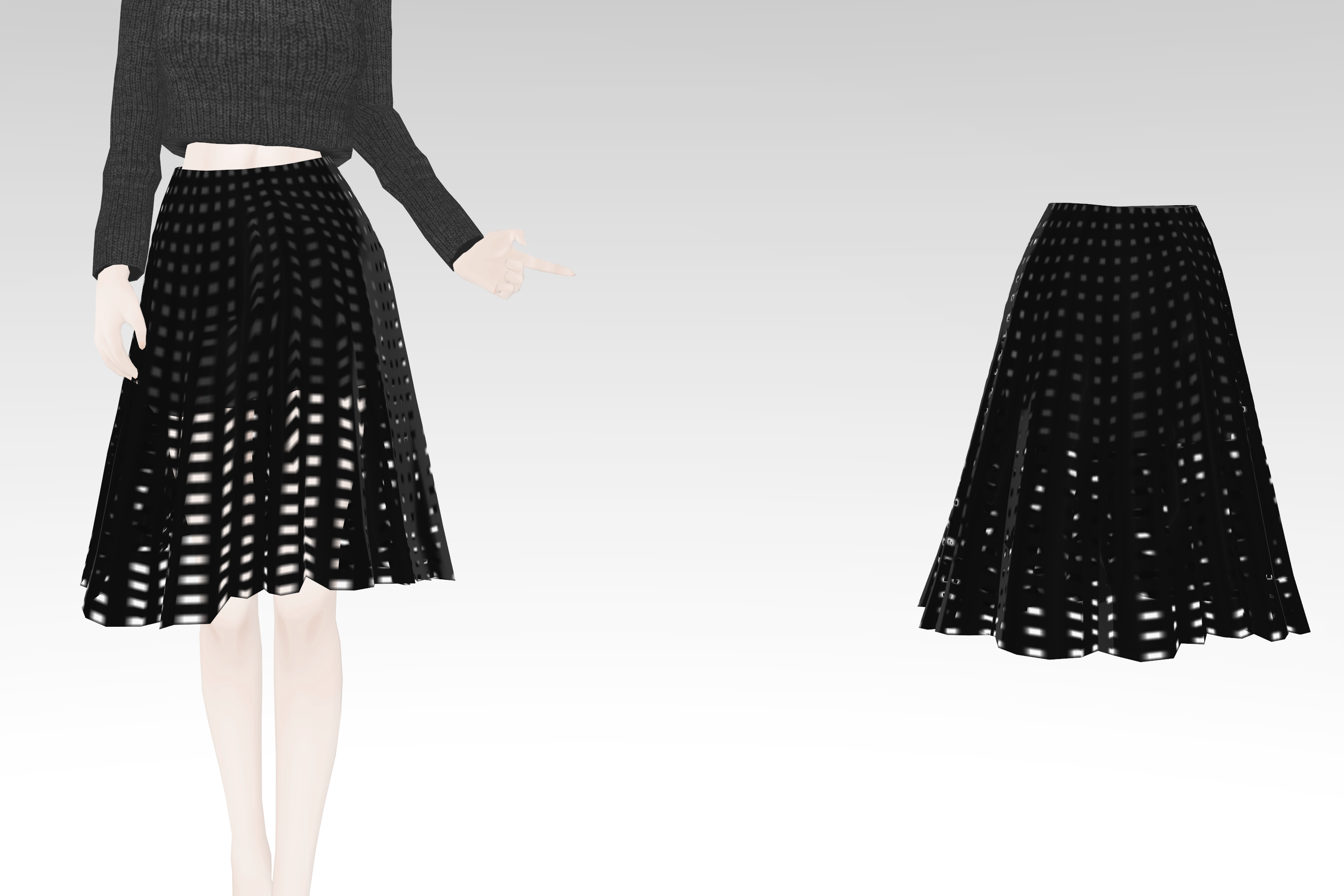 Grid Skirt DL by NeensPanchira on DeviantArt