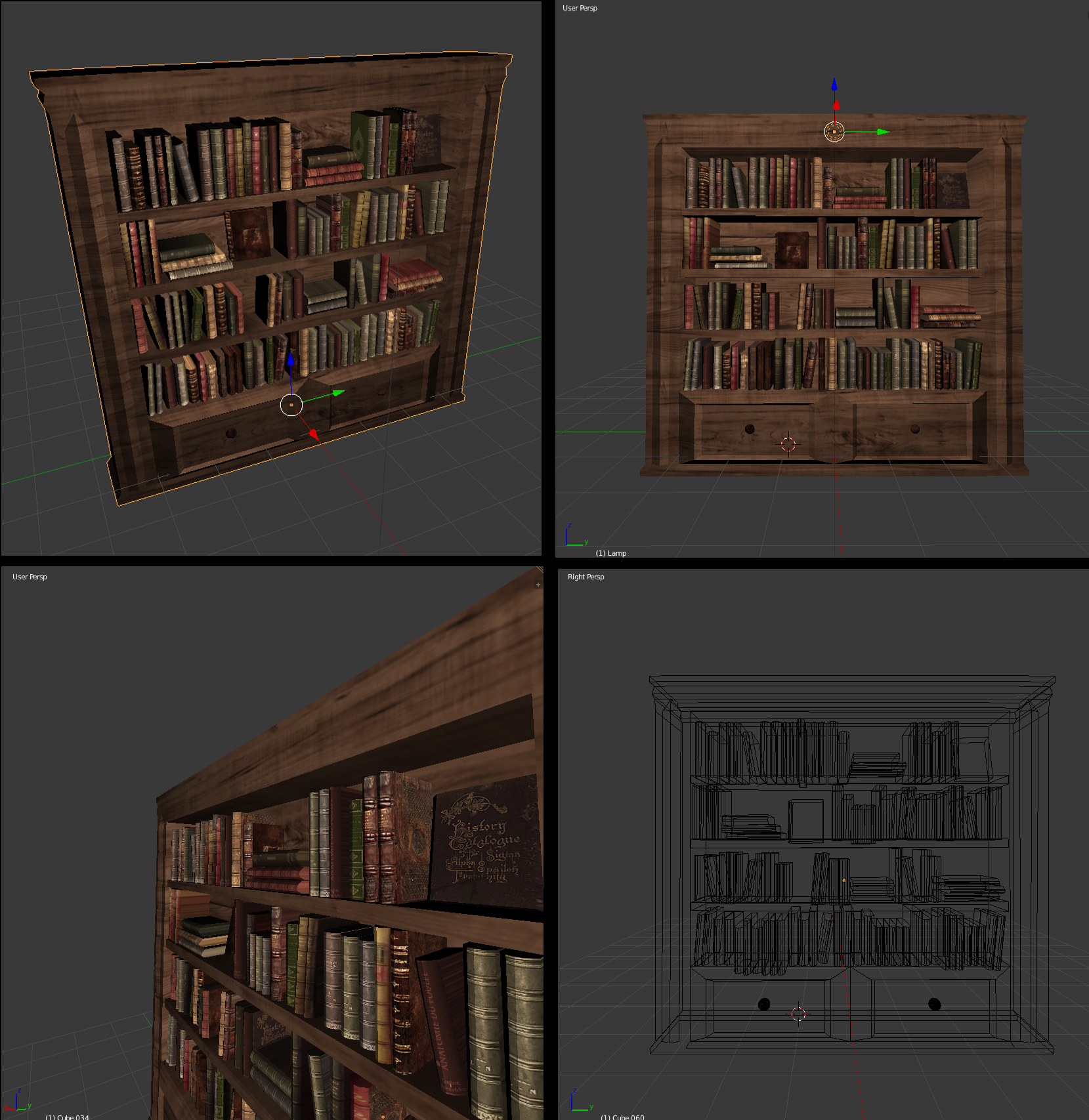 Bookshelf 3D obj by alkhor on DeviantArt