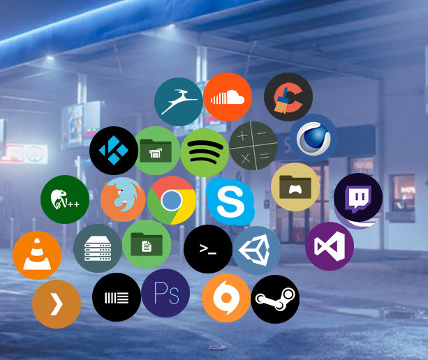 Rainmeter Skin Circle Launcher by gfwwf on DeviantArt