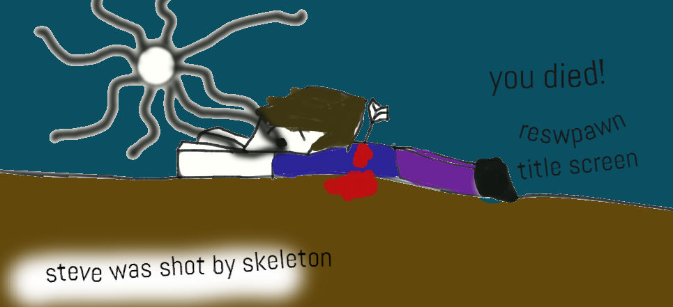 Steves death by bananastowar on DeviantArt