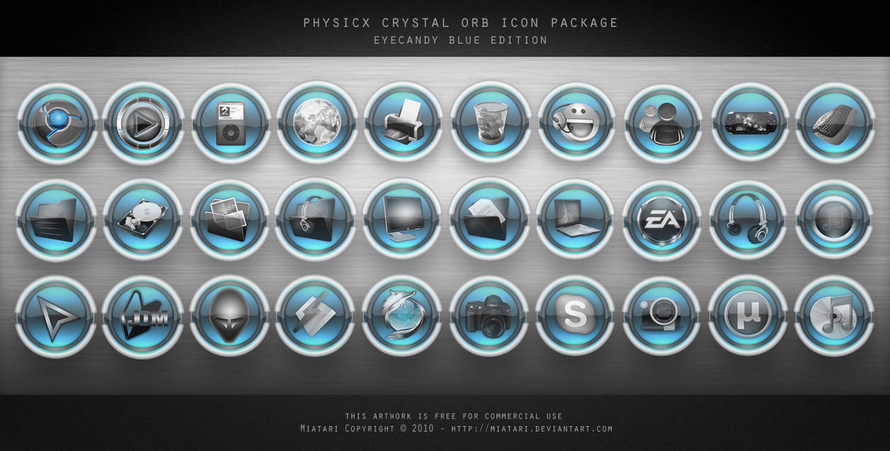 CRYSTAL ORB BLUE ICONS by MIATARI on DeviantArt