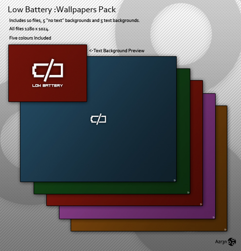 Low Battery: Wallpaper Pack by Azr3n on DeviantArt