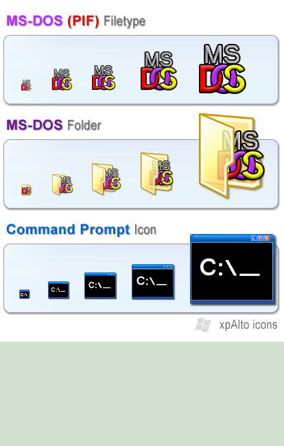 xpAlto MS-DOS icons by graywz on DeviantArt