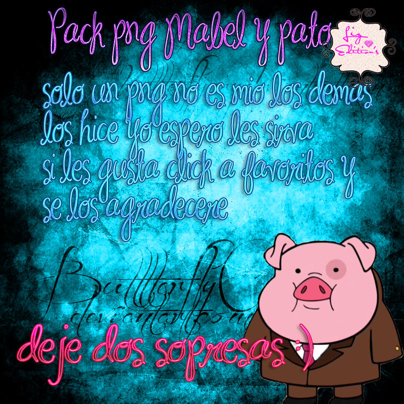 Pack Png Mabel y pato by ByLiz on DeviantArt