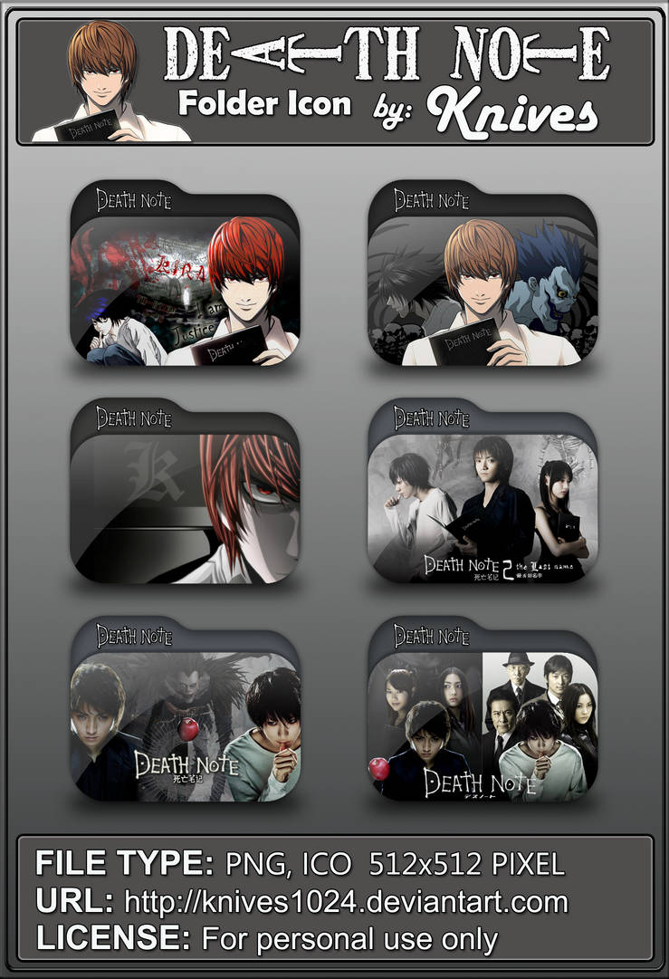 Deathnote Anime Folder Icon by Knives by knives1024 on DeviantArt
