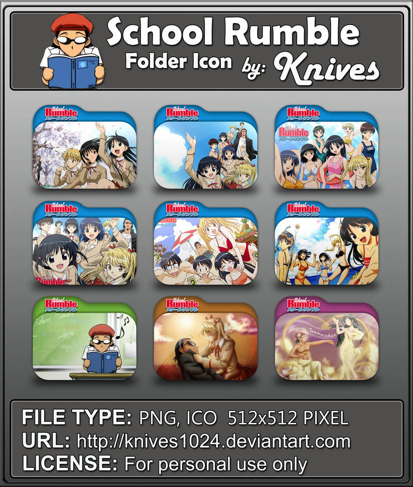 School Rumble Anime Folder Icon by Knives by knives1024 on DeviantArt