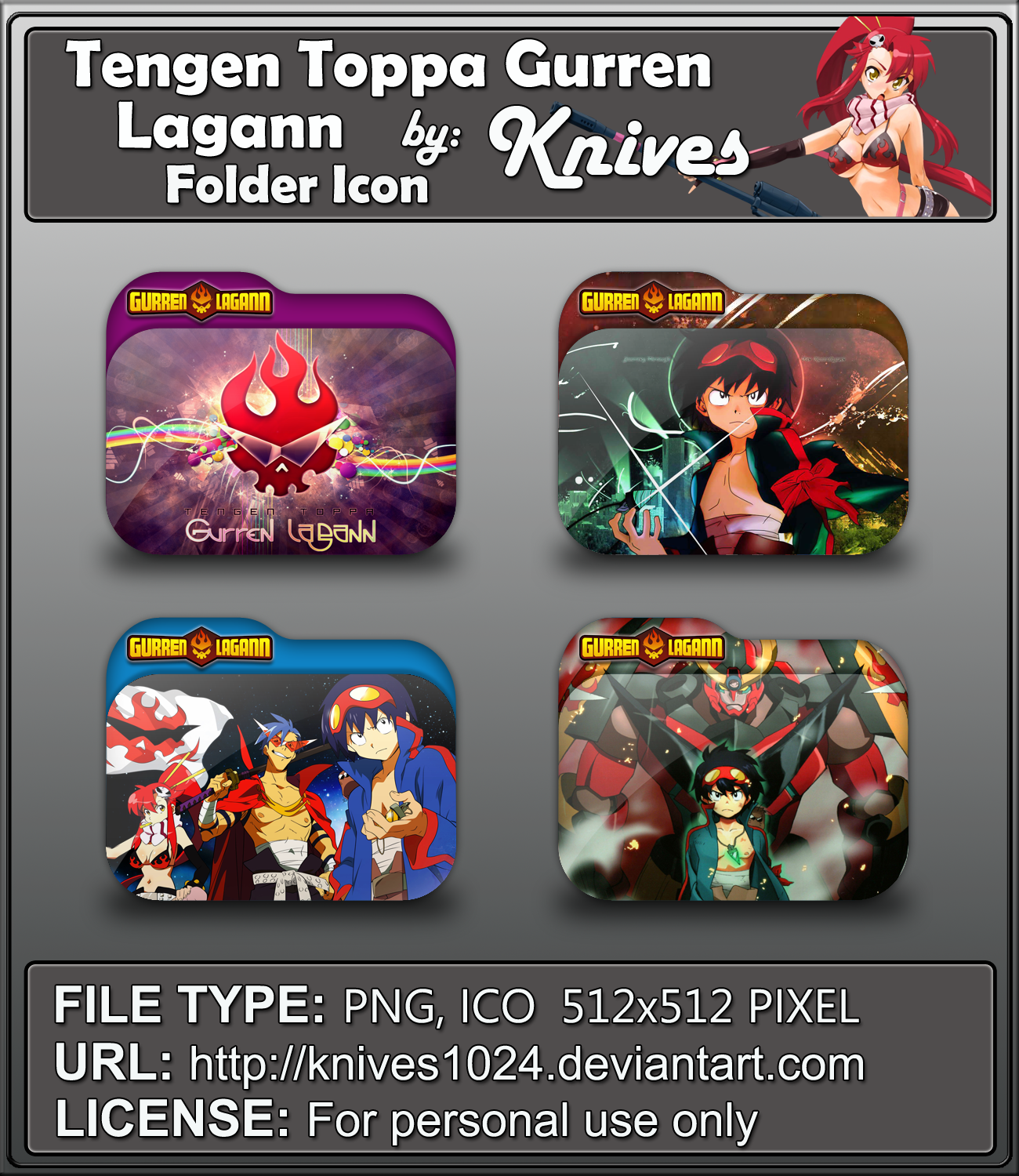 Tengen Toppa Gurren Lagann Anime Folder Icon by knives1024 on DeviantArt