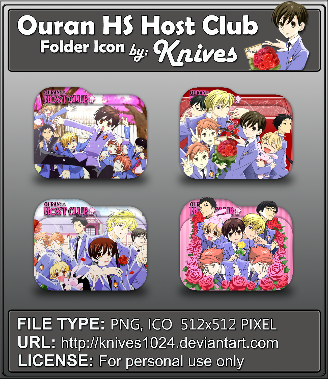 Ouran High School Host Club Anime Folder Icon by knives1024 on DeviantArt
