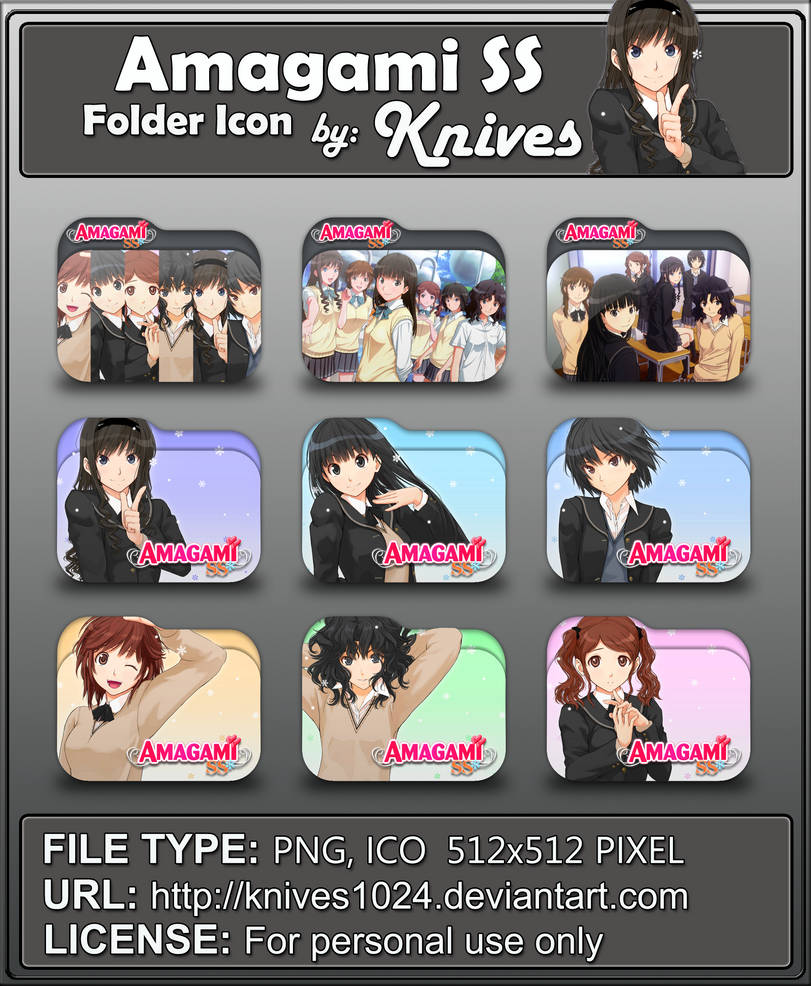 Amagami SS Anime Folder Icons by Knives by knives1024 on DeviantArt