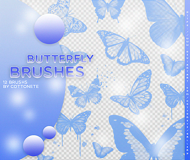 Brushes #3 / BUTTERFLY by Cottonete on DeviantArt