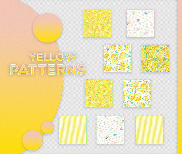Patterns - Yellow #1 by Cottonete on DeviantArt