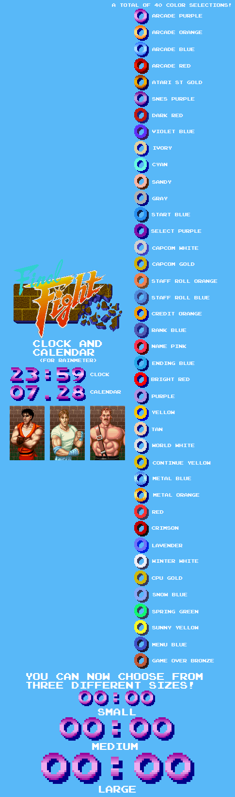 Final Fight Clock and Calendar (For Rainmeter) by TheWolfBunny64 on ...