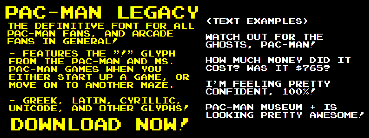 PAC-MAN LEGACY Font by TheWolfBunny64 on DeviantArt