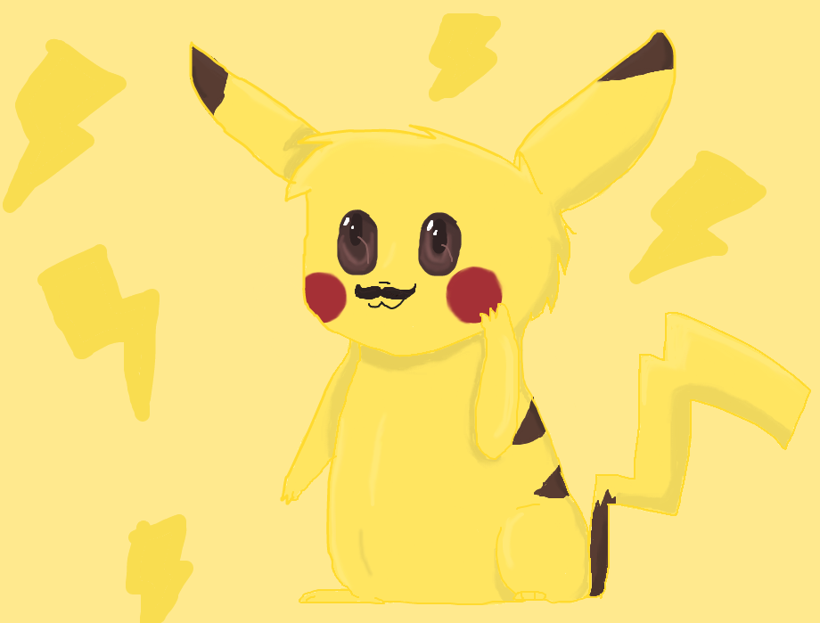 Mustache Pikachu by lady5908 on DeviantArt