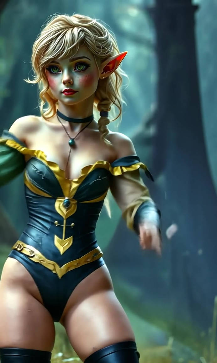 Yet another short female elf dance by DashkettO7 on DeviantArt